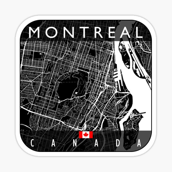 "MONTREAL MAP CANADA" Sticker for Sale by hatimelhag | Redbubble