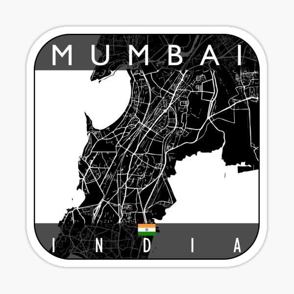 "MUMBAI MAP INDIA" Sticker for Sale by hatimelhag | Redbubble