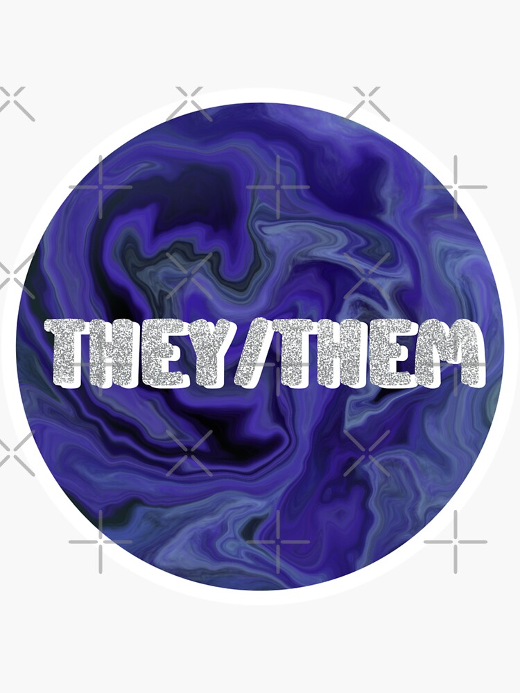 "They/them pronouns" Sticker for Sale by pennysbookshelf | Redbubble