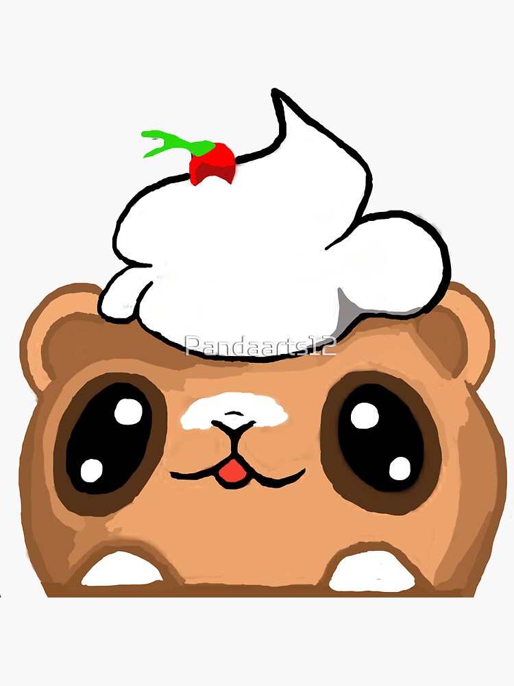 "Whip Cream Panda " Sticker for Sale by Pandaarts12 | Redbubble