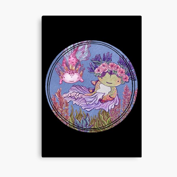 "Mystical Axolotls | Flower Axolotl | Crystal Axolotl | Axolotl Lovers ...