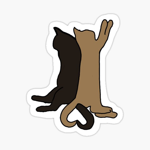 "Cat couple" Sticker for Sale by ananas-shop21 | Redbubble