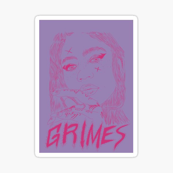 "Grimes Poster Art" Sticker for Sale by artbystargirl | Redbubble