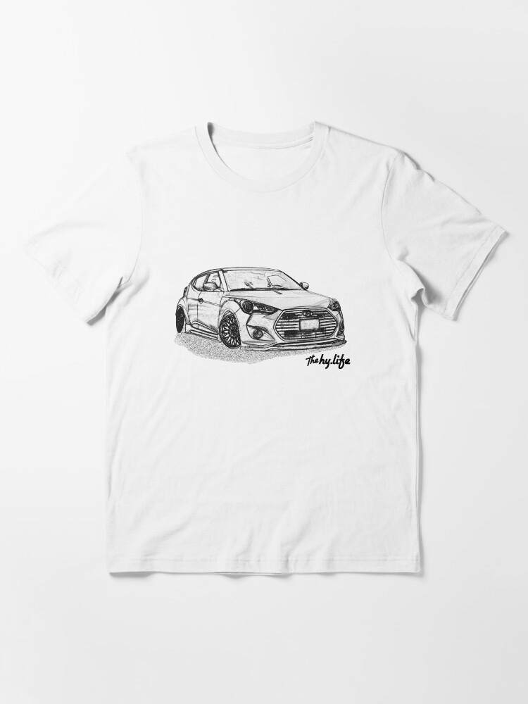 "Stanced Veloster Sketch" T-shirt for Sale by Hyundailife | Redbubble ...