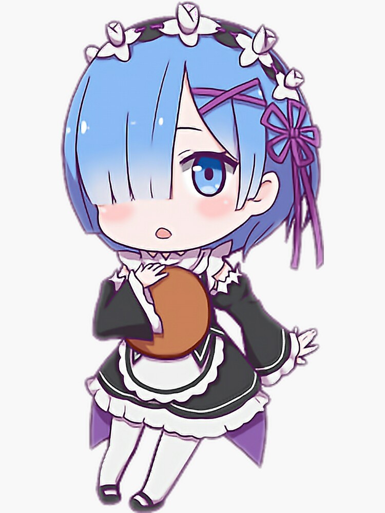 Pegatina «Rem Cute Animado (Re: Zero)» de matisweeb | Redbubble