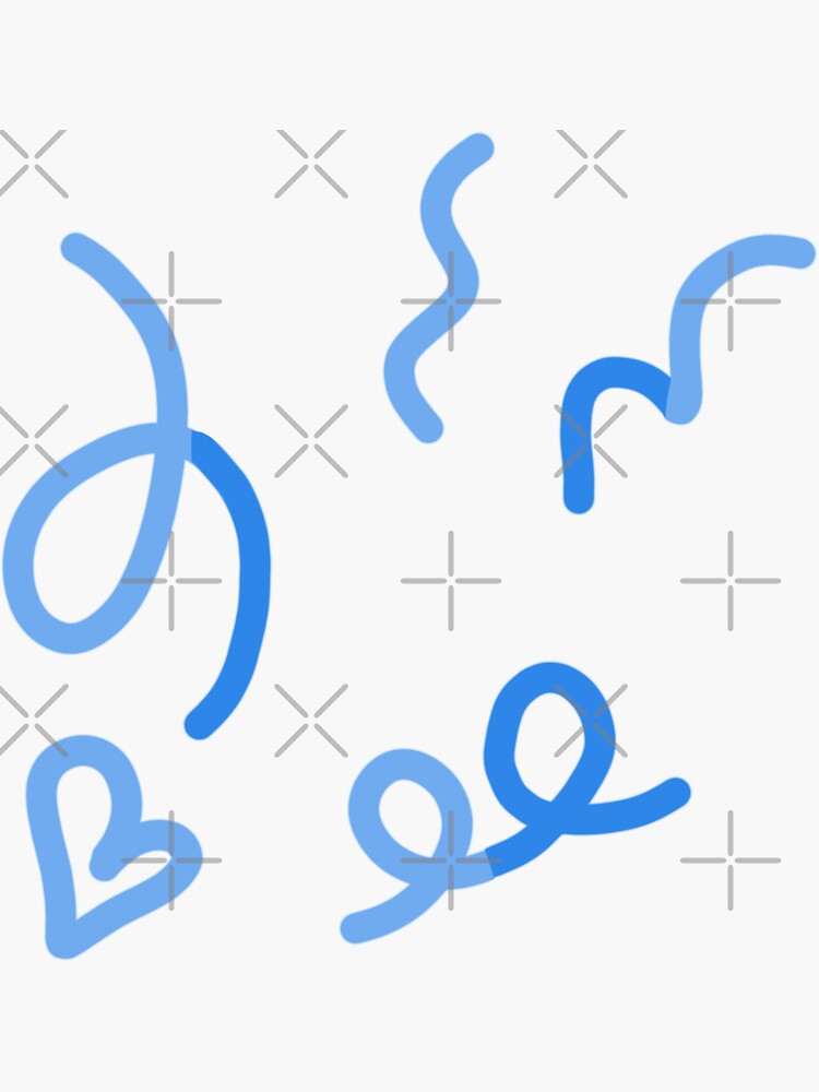 "Blue ribbon polco set" Sticker for Sale by Shizuko- | Redbubble