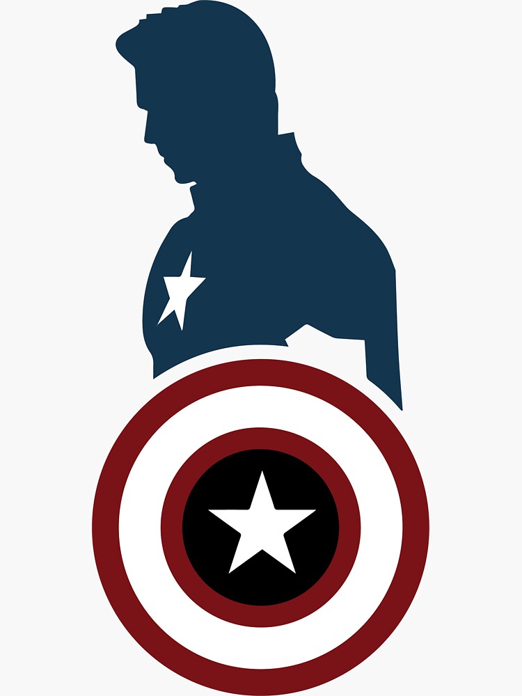 "Captain America" Sticker by DanielDiaz2123 | Redbubble