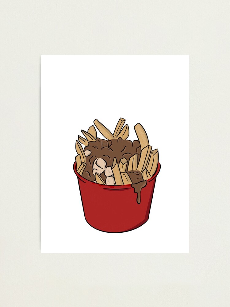 "Poutine cartoon" Photographic Print by willowsbunnies | Redbubble