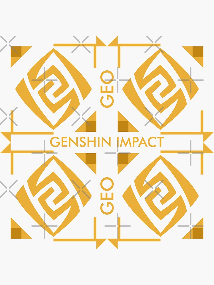 "Genshin Impact Pattern | Geo element" Sticker for Sale by YairFrost ...