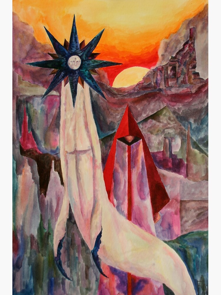 "City of the Sun - Abstract Watercolor Painting by Frank Heiler" Art ...