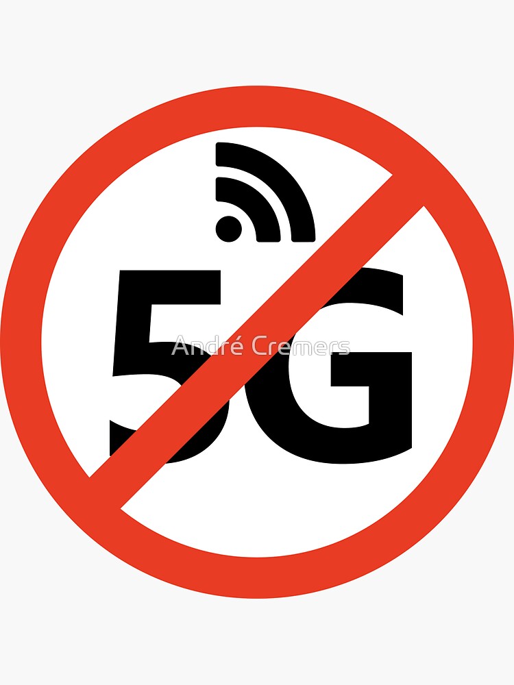 "NO 5G" Sticker for Sale by AndreCremers | Redbubble