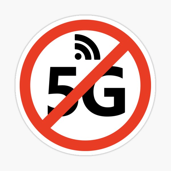 "NO 5G" Sticker for Sale by AndreCremers | Redbubble