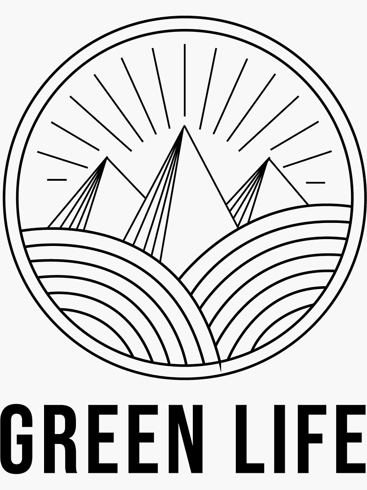 "GREEN LIFE LOGO" Sticker for Sale by Parrrk | Redbubble