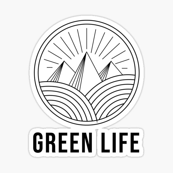 "GREEN LIFE LOGO" Sticker for Sale by Parrrk | Redbubble
