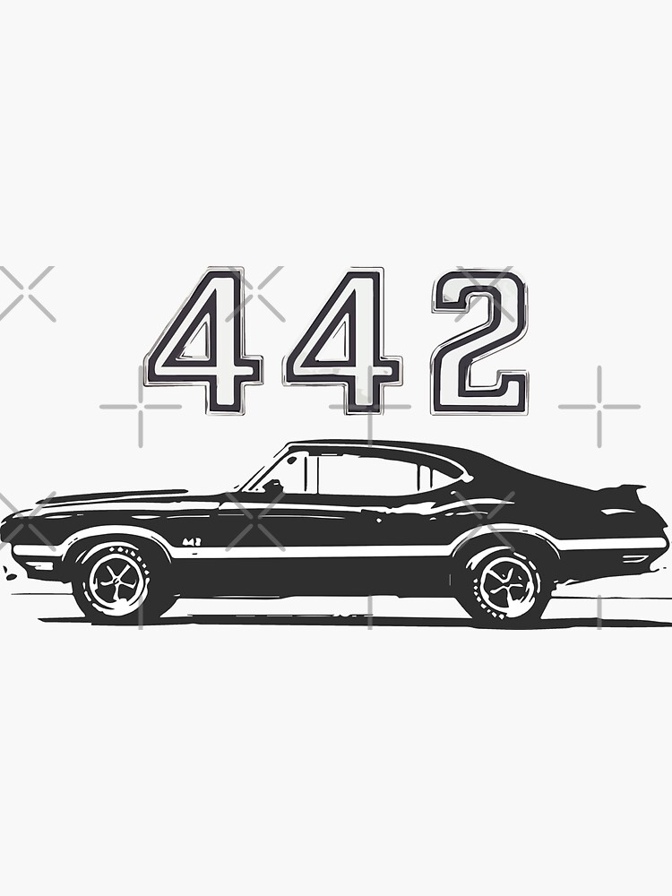 "1970 Olds 442" Sticker for Sale by FromThe8Tees | Redbubble