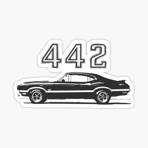 "1970 Olds 442" Sticker for Sale by FromThe8Tees | Redbubble