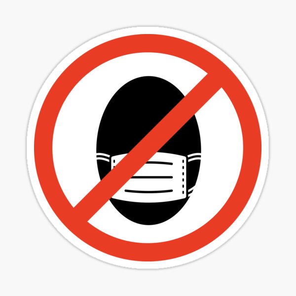 "NO FACE MASK" Sticker for Sale by AndreCremers | Redbubble