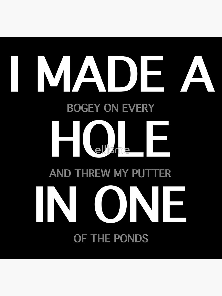 "Hole in one" Sticker for Sale by ellisme | Redbubble