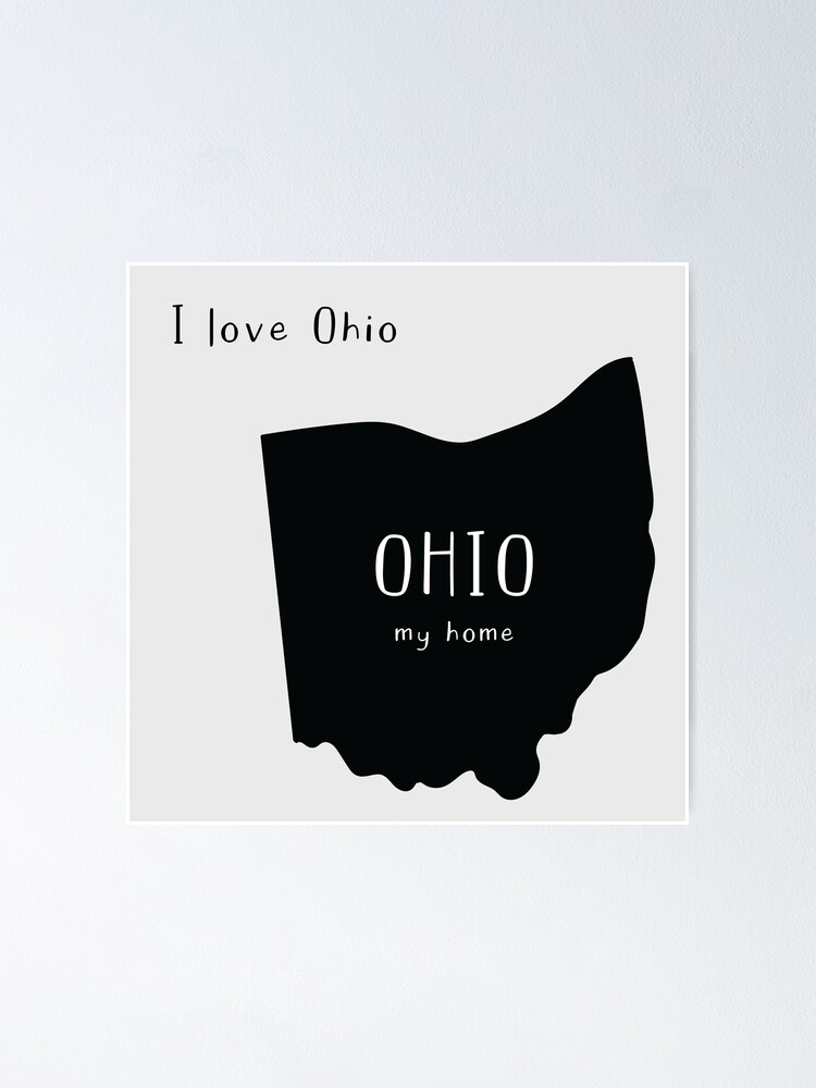 "Ohio state map sticker pack" Poster for Sale by latteeeeeeee | Redbubble