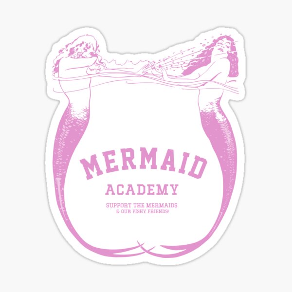 "Mermaid Academy " Sticker for Sale by basicstype | Redbubble