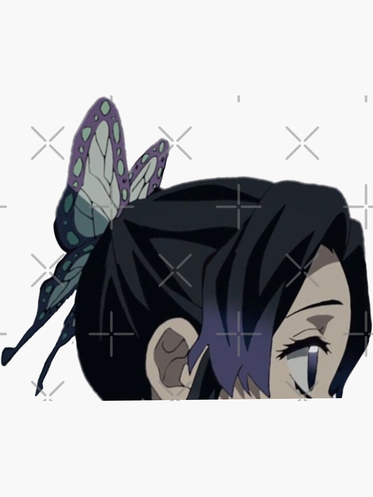 Pegatina «Shinobu Kochou Peeker | The Insect Pillar | Demon Slayer» de ...