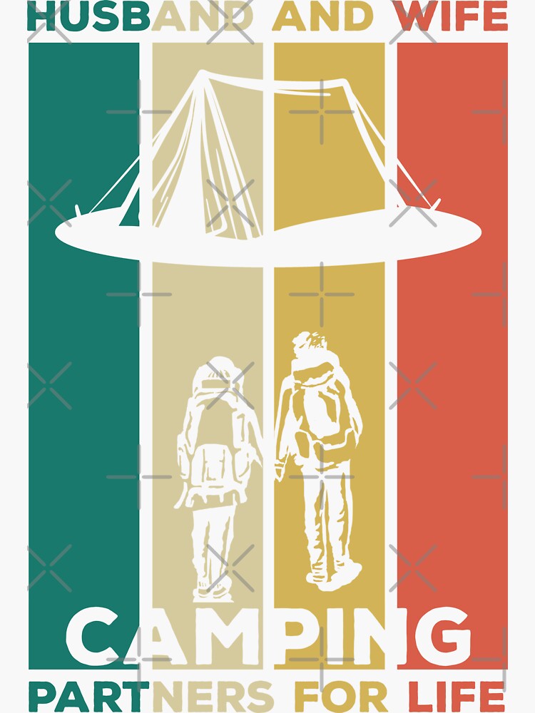 "Husband And Wife Camping Partners For Life Married Matching Vintage ...