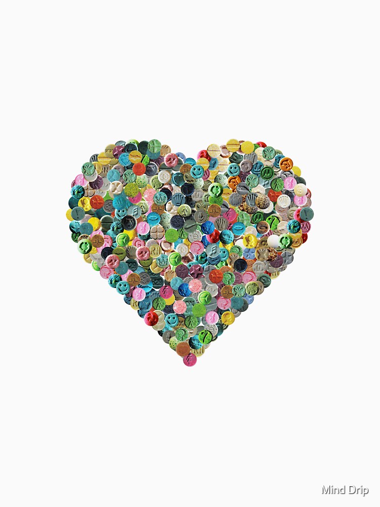 "MDMA Heart" Essential T-Shirt for Sale by MrMindDrip | Redbubble