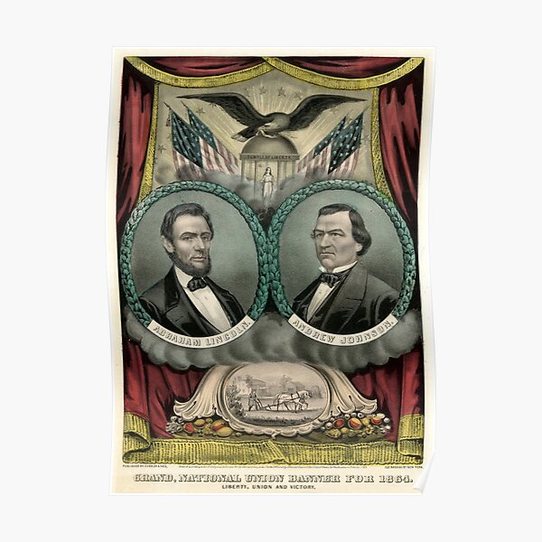 "Grand national union banner for 1864. Liberty, union and victory ...