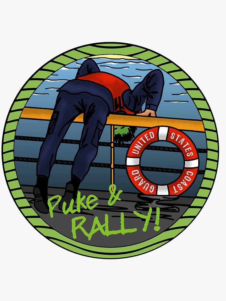 "Coast Guard Puke and Rally" Sticker for Sale by AlwaysReadyCltv ...