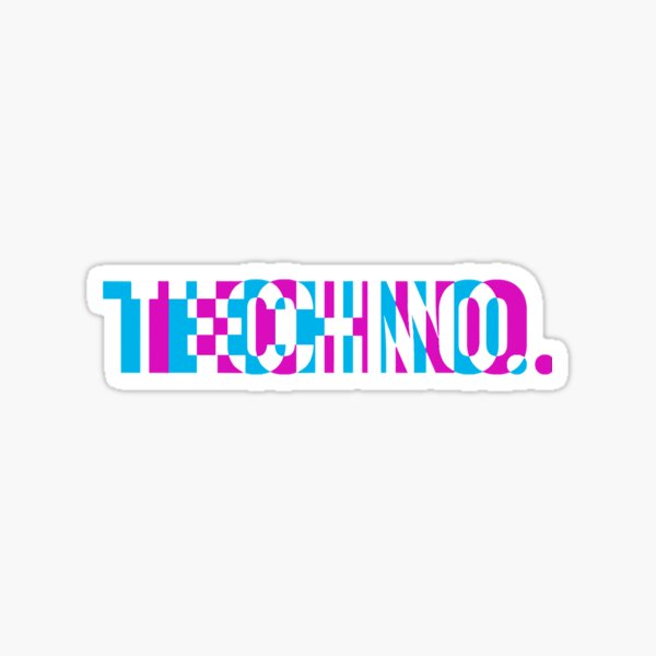 "Techno" Sticker for Sale by CaryFitzmaurice | Redbubble
