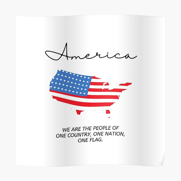 "We are the people of one country, one nation, one flag." Poster for ...