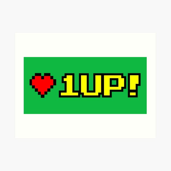 "8-bit 1UP" Art Print by badbugs | Redbubble