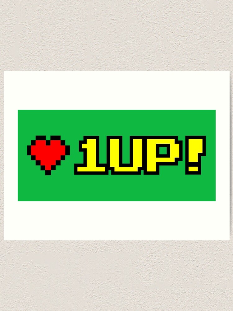 "8-bit 1UP" Art Print by badbugs | Redbubble