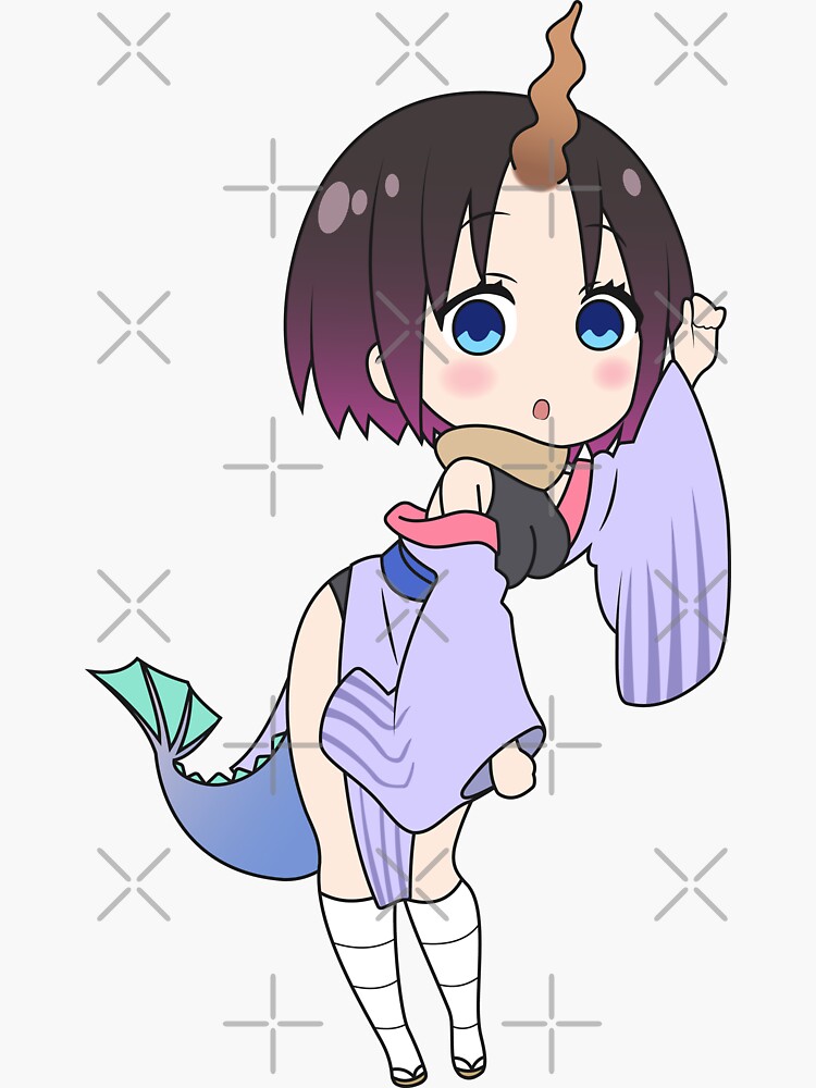 "Miss Kobayashi's Dragon Maid Elma Chibi" Sticker for Sale by ...