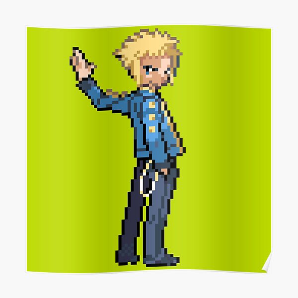 "Volkner Battle Sprite" Poster for Sale by rachxt | Redbubble