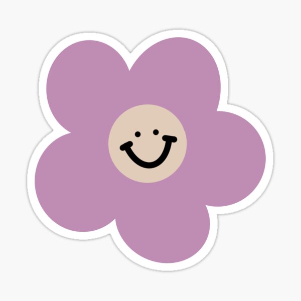 "Smiley face flower" Sticker by connormmorrison | Redbubble