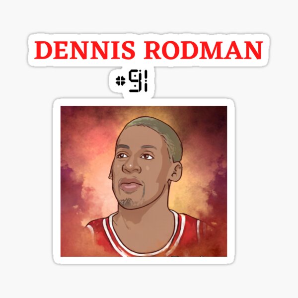 "DENNIS RODMAN design for the basketball lovers" Sticker for Sale by ...