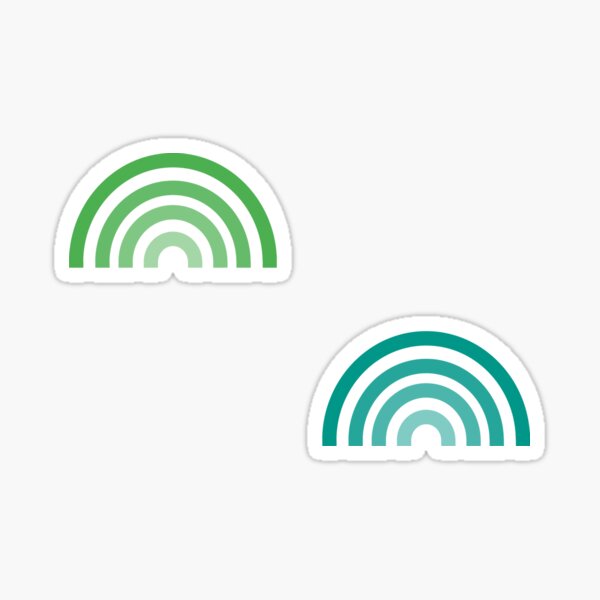"Green & Teal Mini Rainbow Stickers" Sticker by 20KT | Redbubble