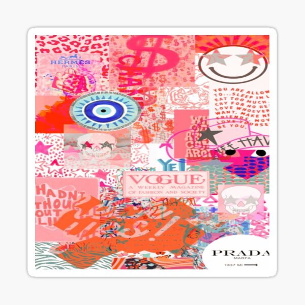 "neon girly aesthetic collage " Sticker by aloha-designs | Redbubble