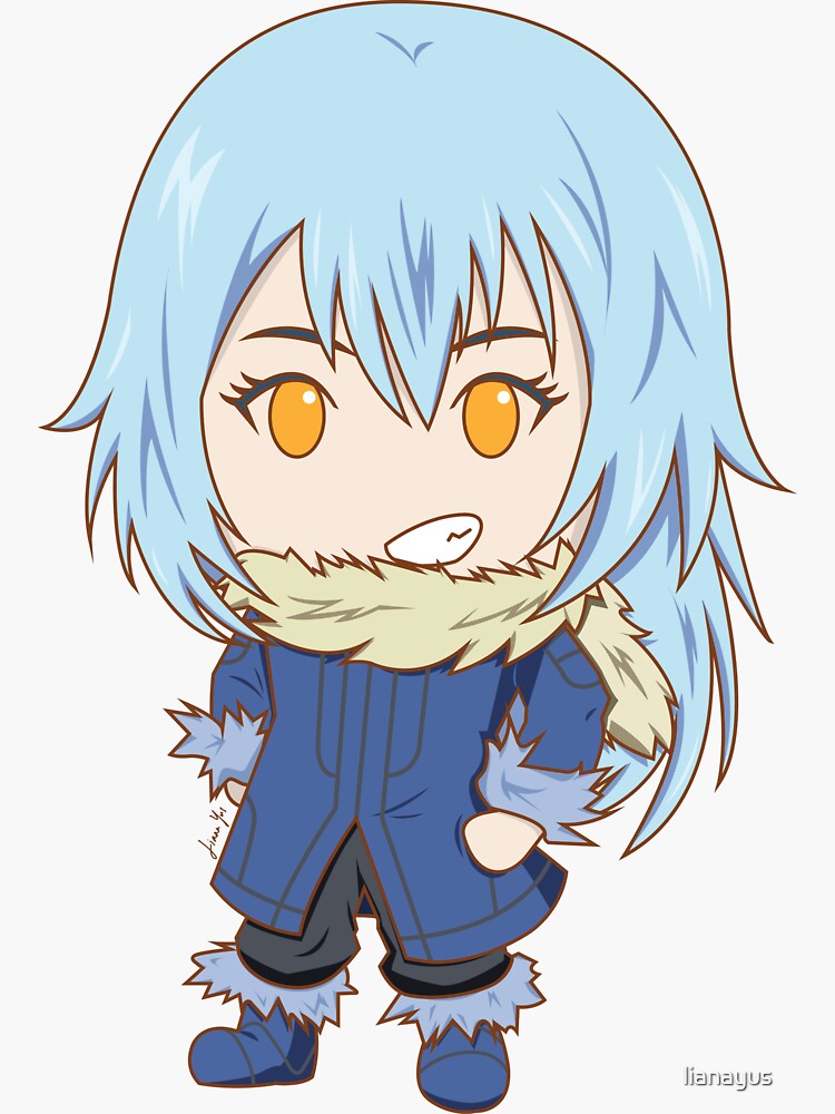 Pegatina «Rimuru Tempest Chibi // Fan Art» de lianayus | Redbubble