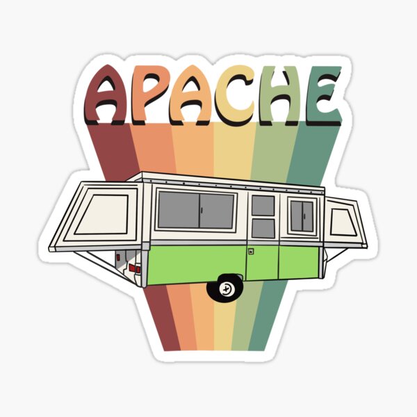 "1974 Apache Roamer Green" Sticker for Sale by HCrockettArt | Redbubble