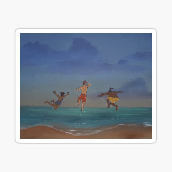"Beach" Sticker for Sale by jupjup95art | Redbubble