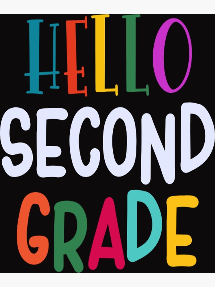 Lámina metálica «Hola 2do grado camiseta de regreso a la escuela 2do ...