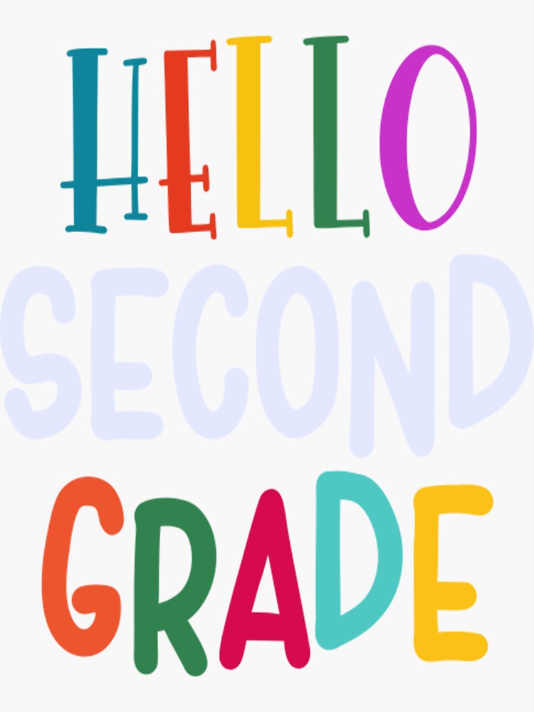 Pegatina «Hola 2do grado camiseta de regreso a la escuela 2do grado ...