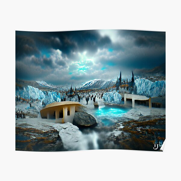 "Jotunheim, Land Of Giants" Poster by OneStrokeBrush | Redbubble