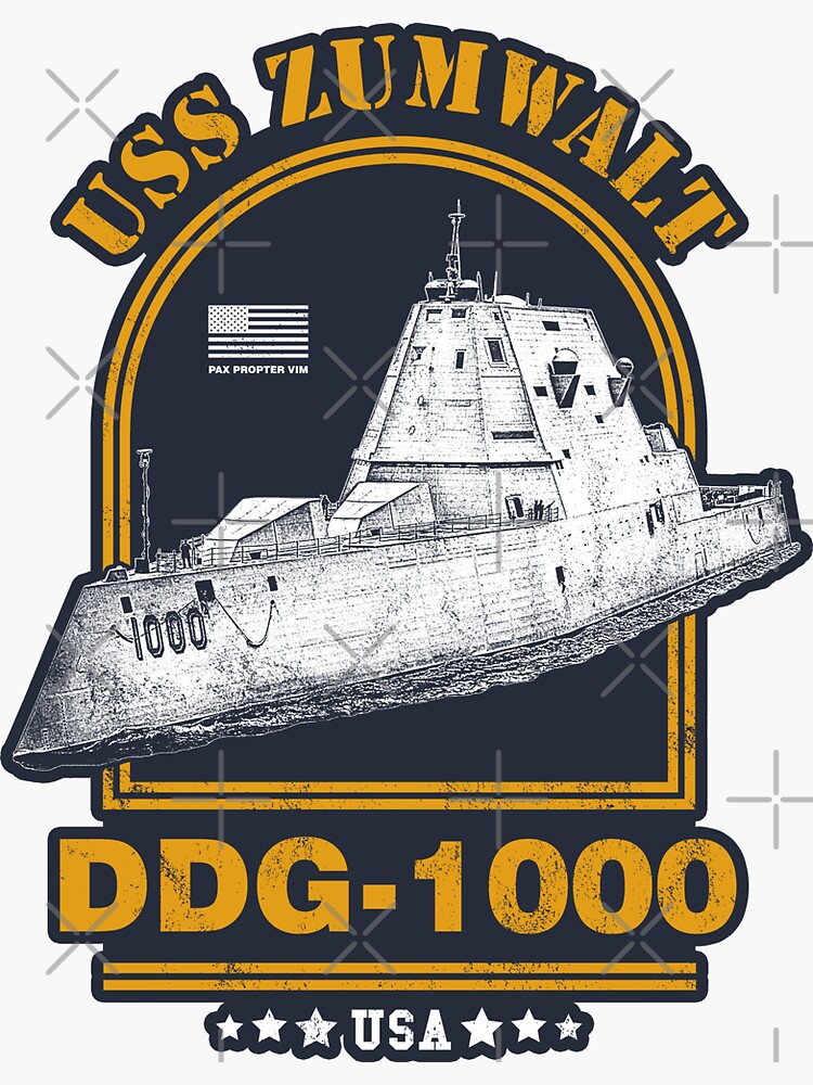 "DDG-1000 USS Zumwalt" Sticker for Sale by RycoTokyo81 | Redbubble