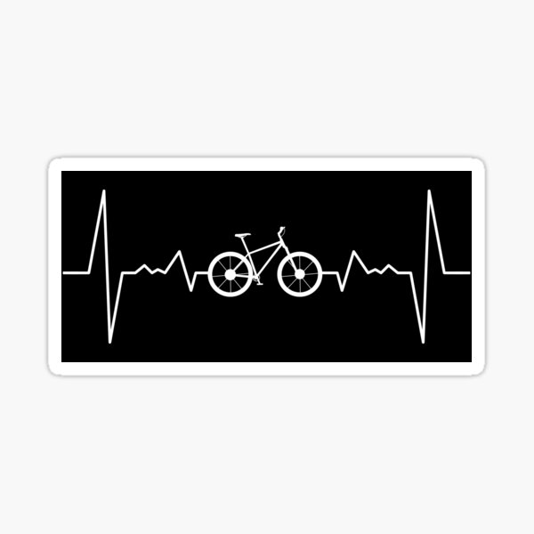 "BIKE HEARTBEAT HEART RATE" Sticker for Sale by Jayem30 | Redbubble