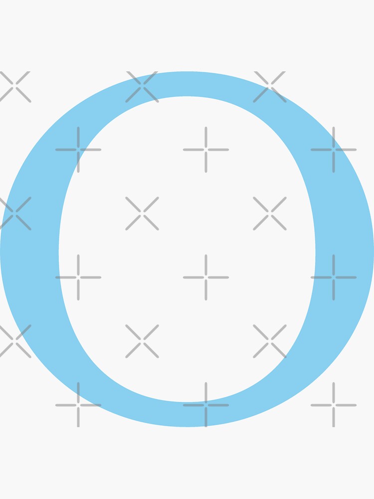 "Letter O - Light Blue Color" Sticker for Sale by FunStudio | Redbubble