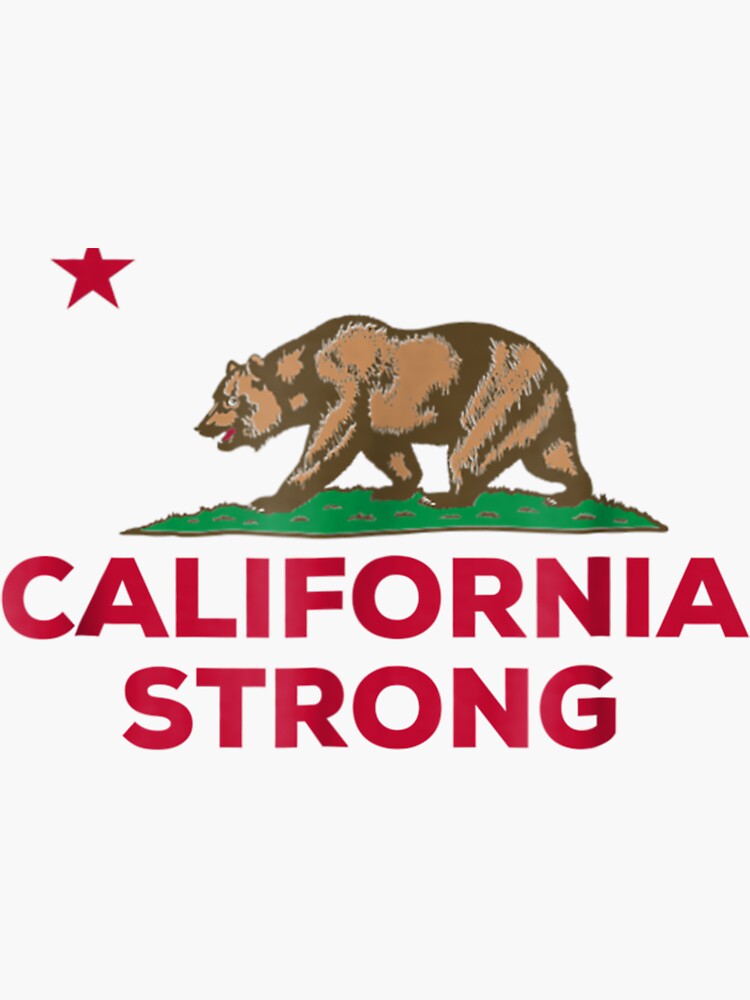 "California Bear Flag California Strong Bear" Sticker for Sale by ...