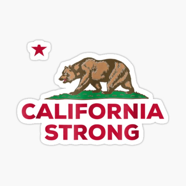 "California Bear Flag California Strong Bear" Sticker for Sale by ...